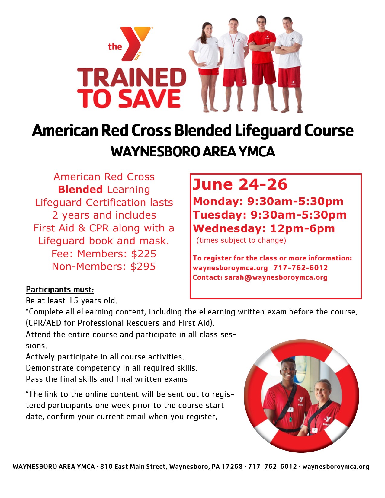 CPR, First Aid, and Lifeguard Training – Waynesboro YMCA