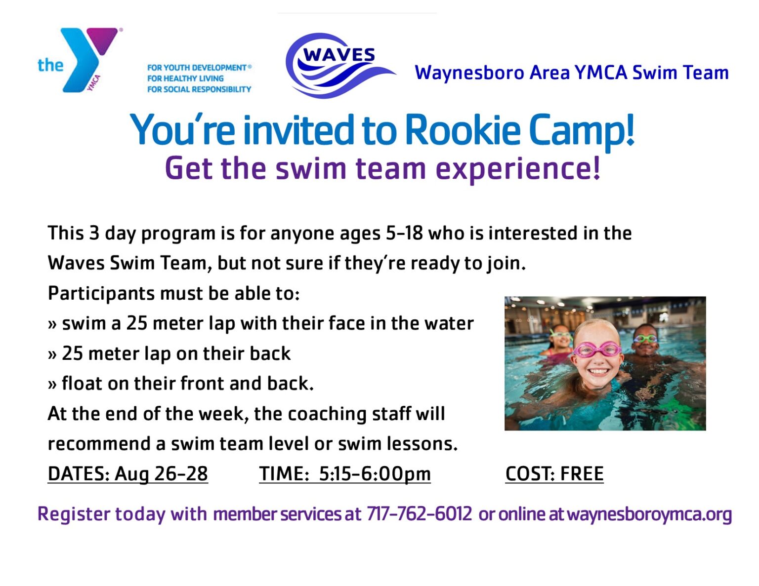 Waves Swim Team Waynesboro Ymca