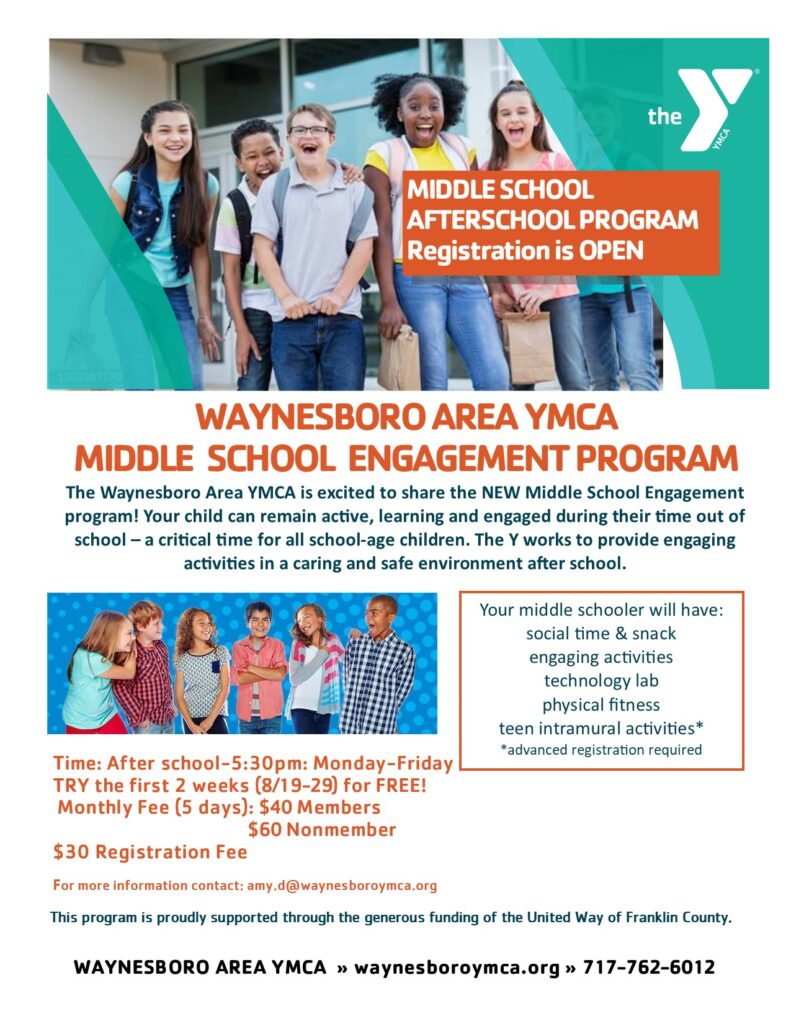 Middle School Engagement – Waynesboro YMCA